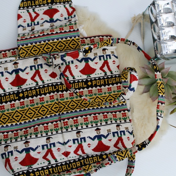 Bags | Unique Yellow And Red Character Travel Backpack | Poshmark